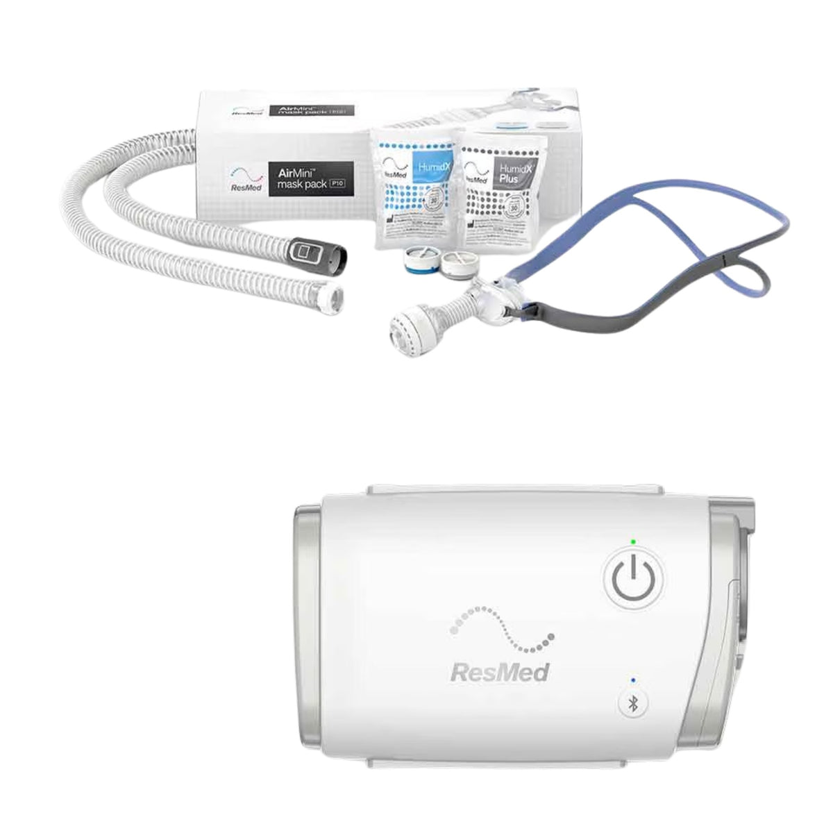 CPAP AirMini AutoSet Travel con AirFit P10 Kit ResMed — Remify